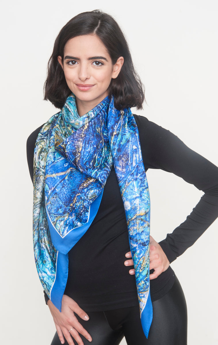 "Black Swan" Silk Stole Scarf – SMHD Galleries